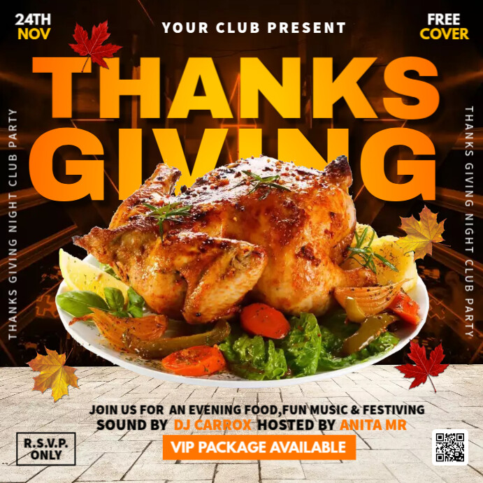 Plantilla de Thanks Giving Party | PosterMyWall