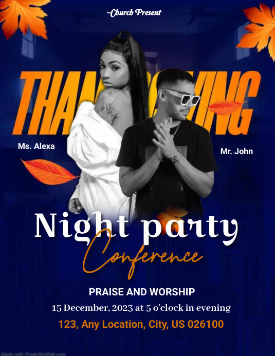 Thanks giving party Template | PosterMyWall