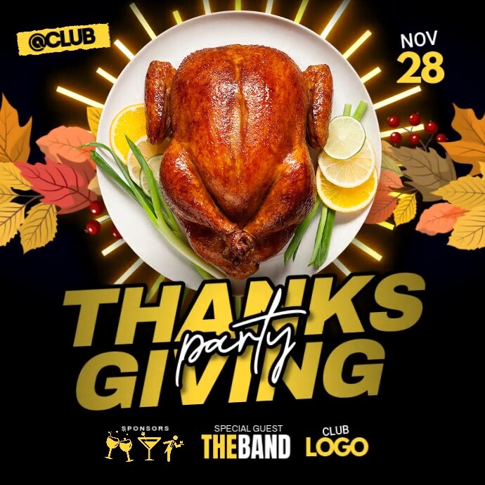 Plantilla de Thanks Giving Party | PosterMyWall