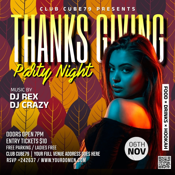 Plantilla de Thanks giving party | PosterMyWall