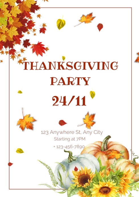 THANKS GIVING POSTER Template | PosterMyWall