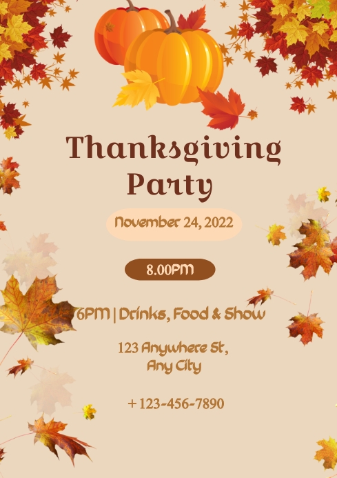 Thanks Giving Poster Template | PosterMyWall