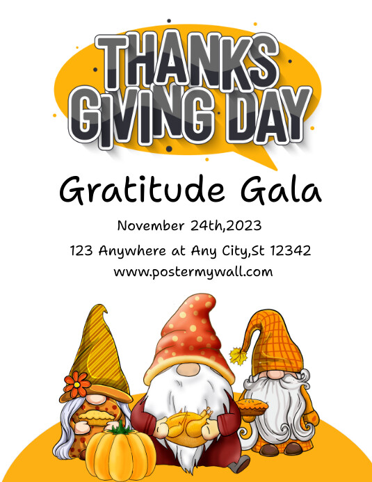 Plantilla de thanks giving poster | PosterMyWall