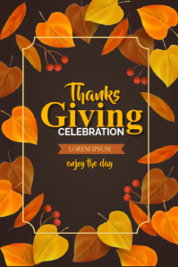 Thanks Giving Celebration Poster, Flyer Template | PosterMyWall