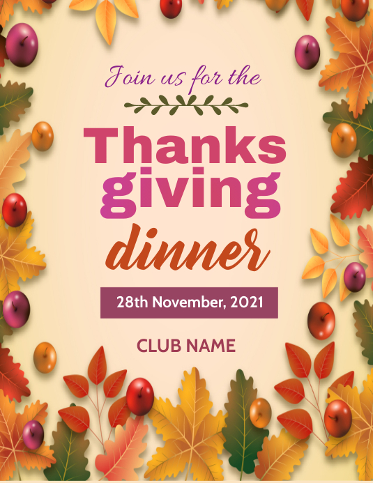 Copy of thanks giving poster | PosterMyWall