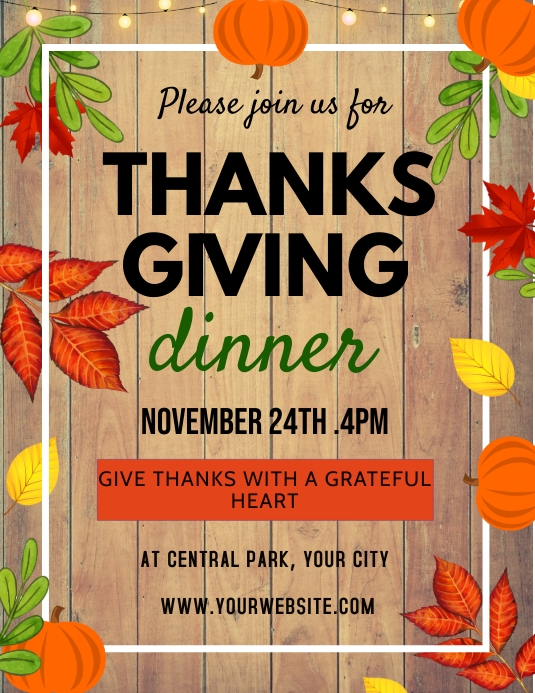 thanks giving poster Template | PosterMyWall
