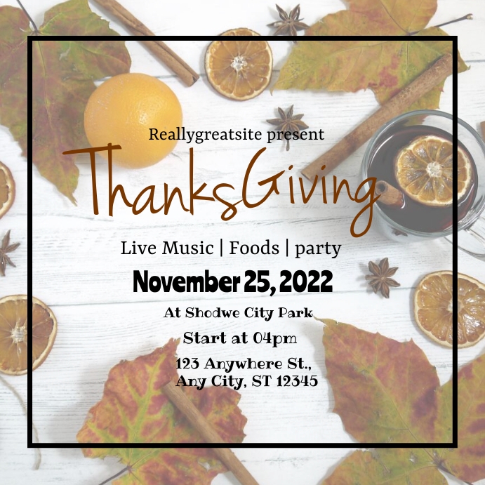THANKS GIVING POSTER Template | PosterMyWall