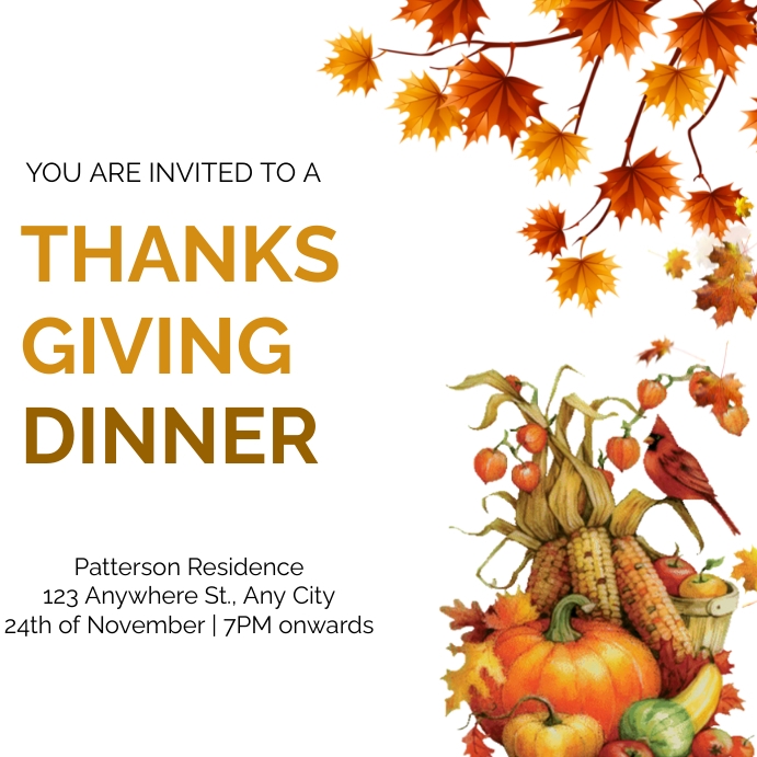 THANKS GIVING POSTER Template | PosterMyWall