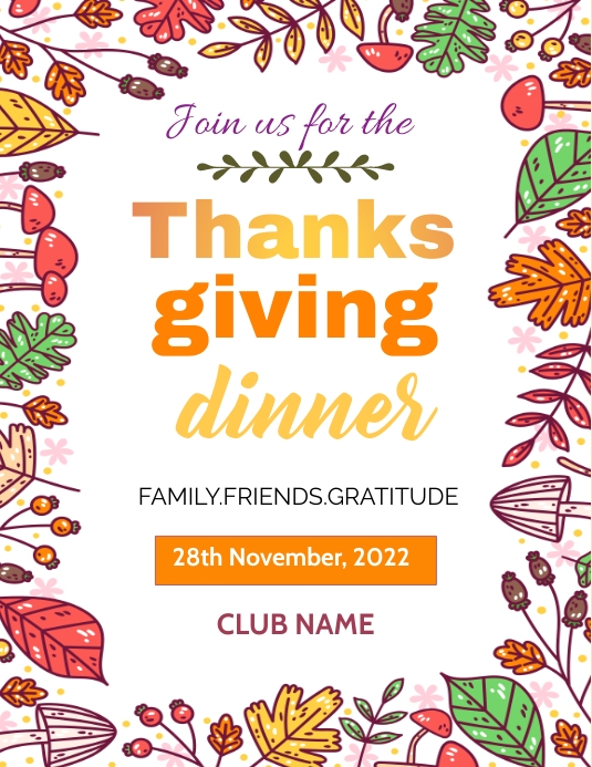 Copy of thanks giving poster | PosterMyWall