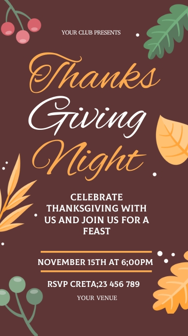 Copy of thanks giving poster | PosterMyWall