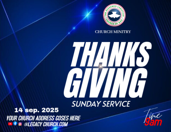 Copy of thanks giving service | PosterMyWall