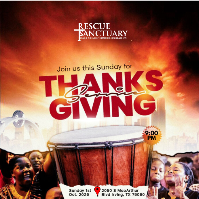 thanks giving service Template | PosterMyWall