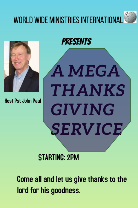 Copy of thanks giving service | PosterMyWall