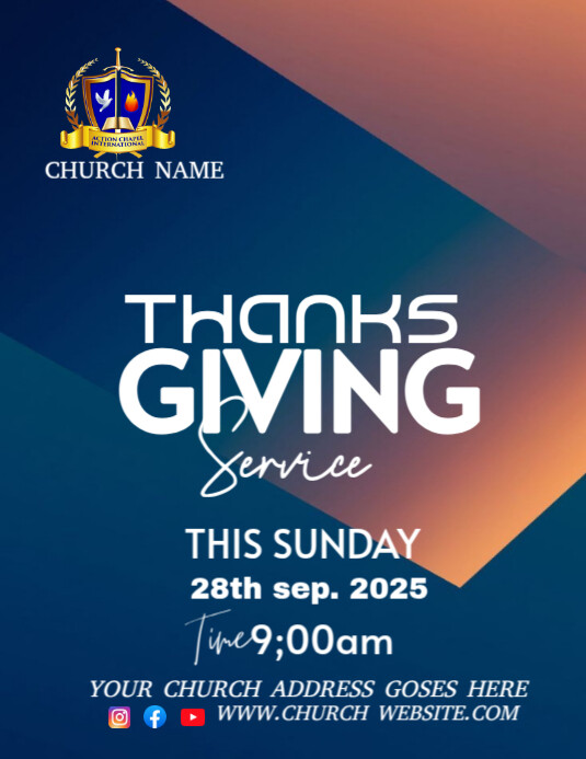 Copy of THANKS GIVING SERVICE | PosterMyWall