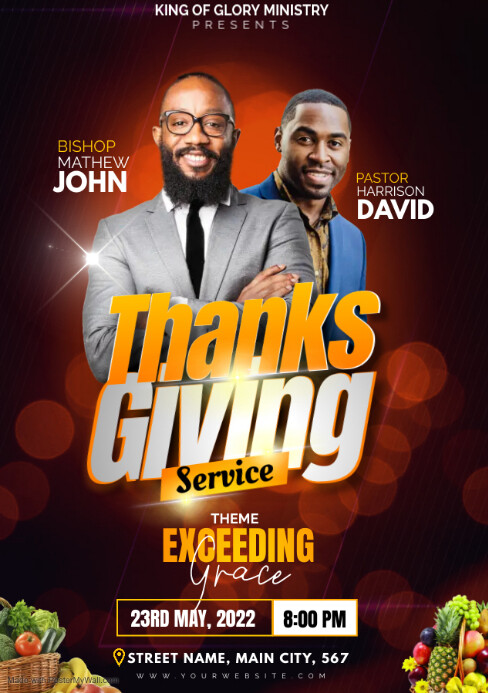thanks giving service Template | PosterMyWall