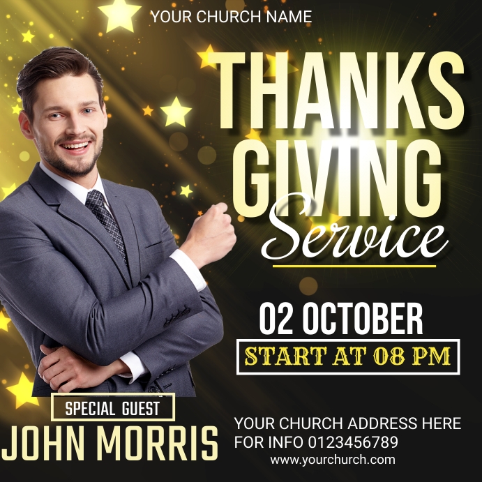 Copy of Thanks giving service | PosterMyWall