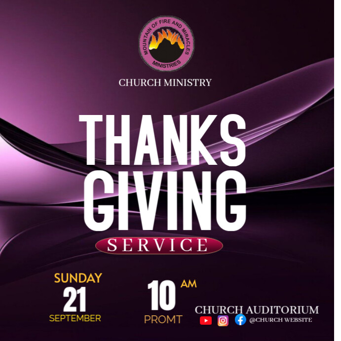THANKS GIVING SERVICE Template | PosterMyWall