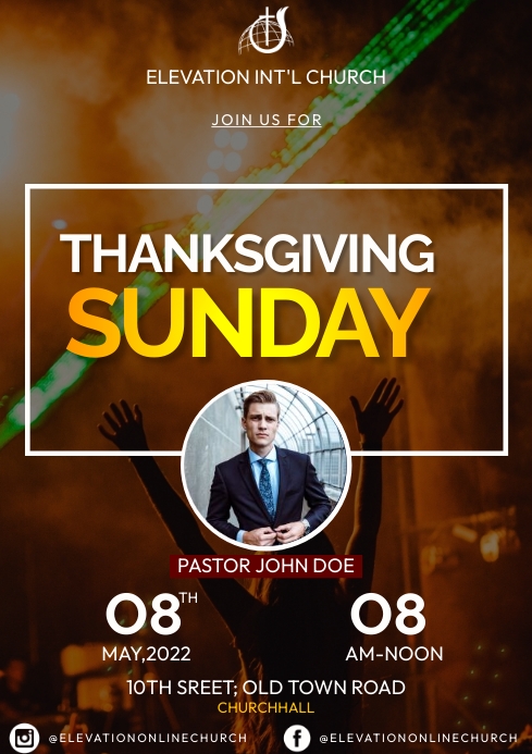 Thanks giving service Template | PosterMyWall