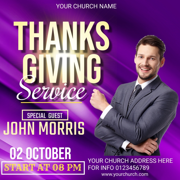 Copy of Thanks giving service | PosterMyWall