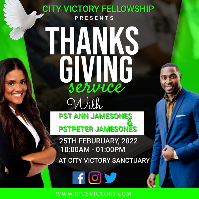 Thanks Giving Service Template | PosterMyWall