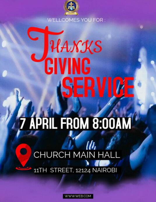 thanks giving service Template | PosterMyWall