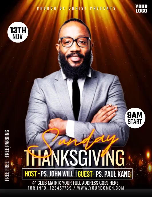 Thanks giving sunday Template | PosterMyWall