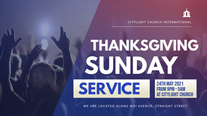 thanks giving sunday service Template | PosterMyWall