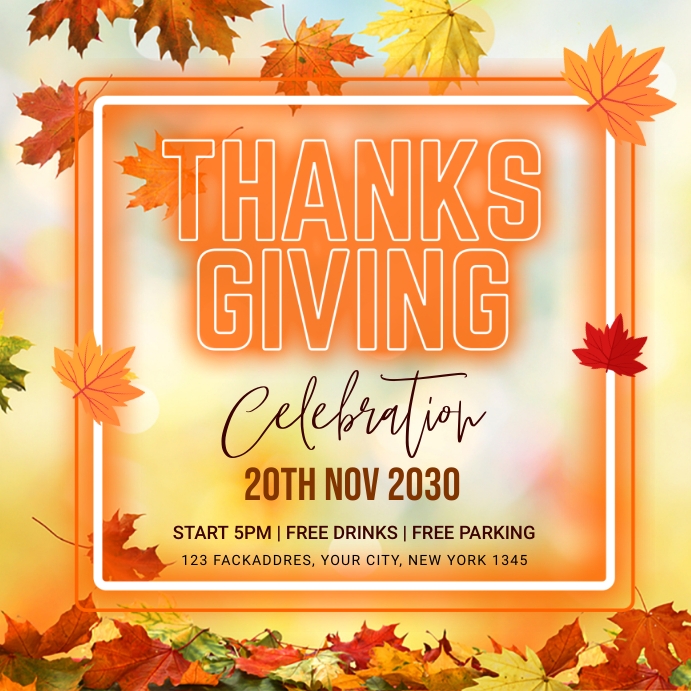Copy of Thanks Giving template | PosterMyWall
