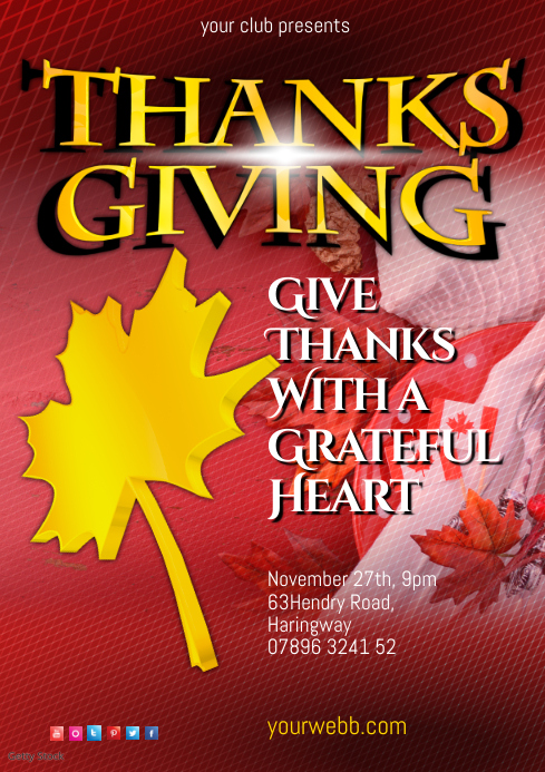 Thanks Giving Template | PosterMyWall