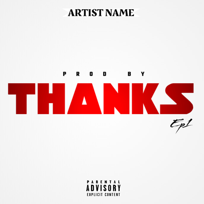 Thanks song album cover Template | PosterMyWall