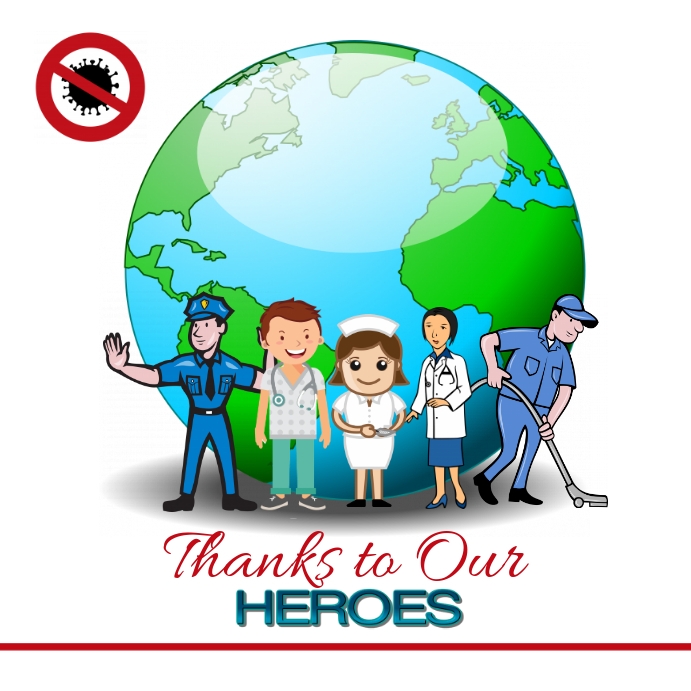 Thanks to Our Hero's Template | PosterMyWall