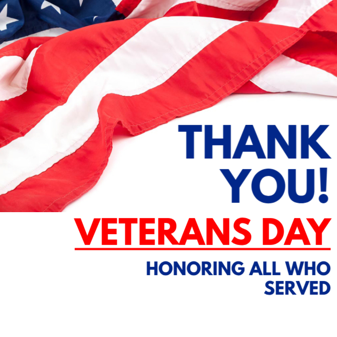 thanks you veterans day Template | PosterMyWall