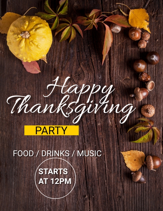 Thanksgiving, event, autumn Template | PosterMyWall