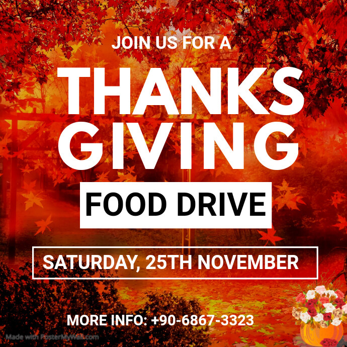 Thanksgiving, event, autumn Template | PosterMyWall