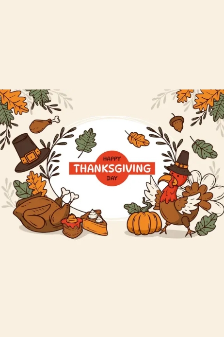 Thanksgiving, Thanksgiving Banner, Give Thank Template | PosterMyWall