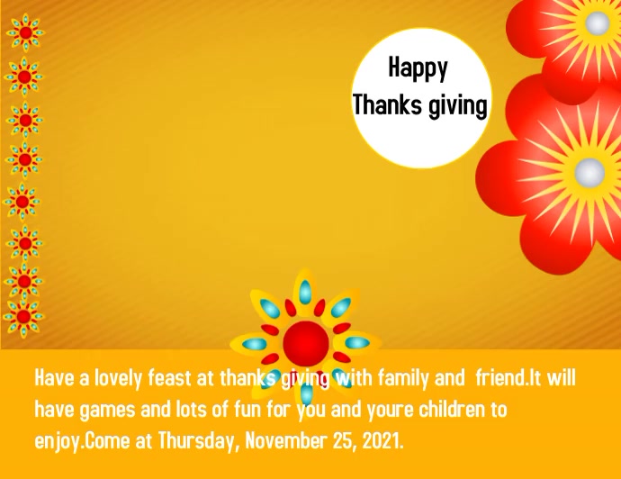 thanksgiving, thanksgiving video Template | PosterMyWall