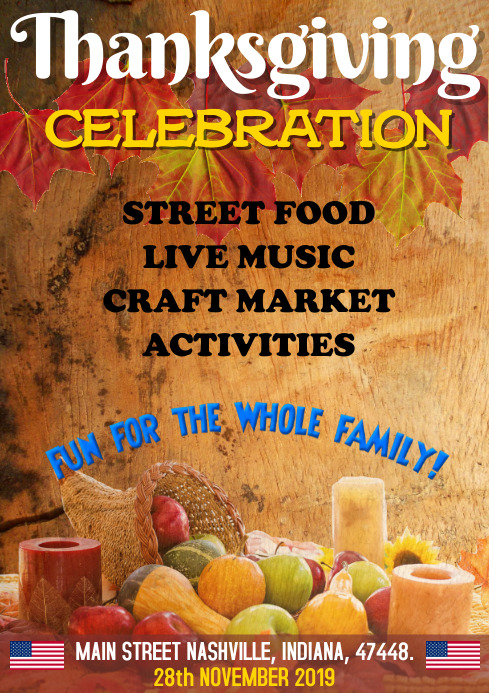 Thanksgiving A4 Template | PosterMyWall