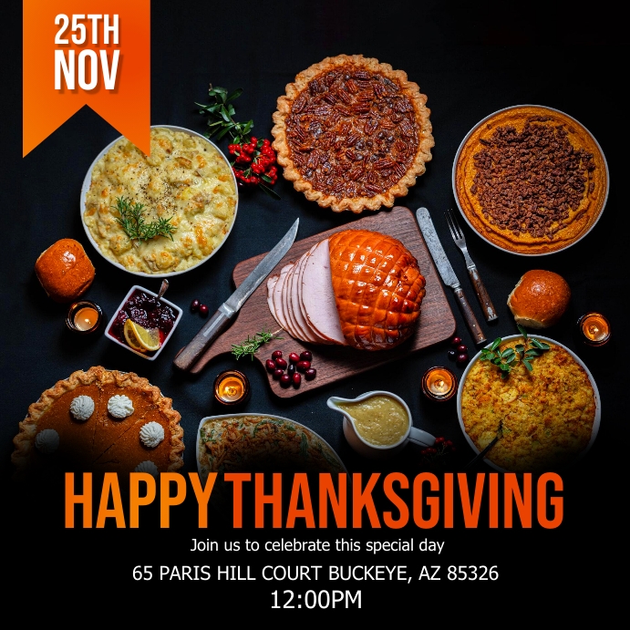 Thanksgiving Advertising Template | PosterMyWall