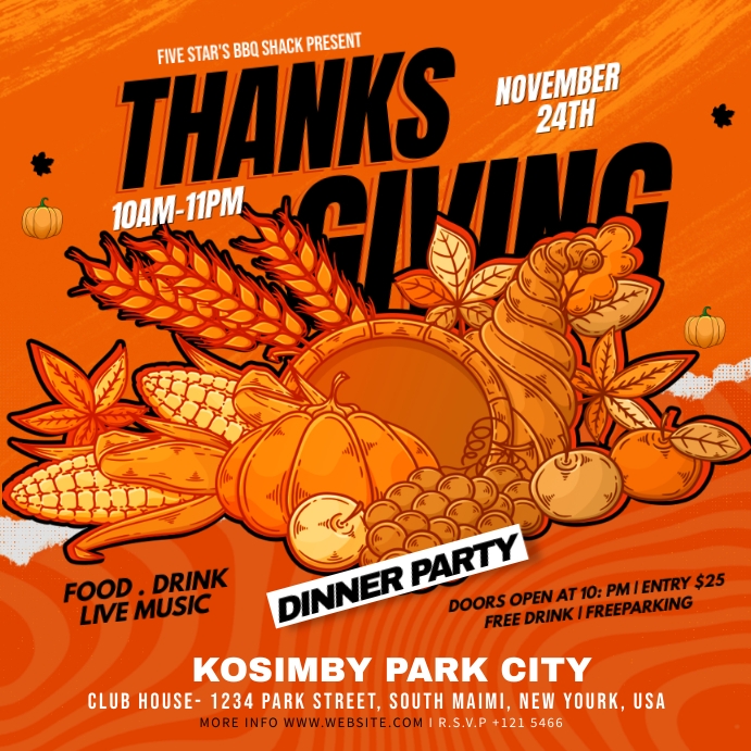Thanksgiving Advertising Template | PosterMyWall