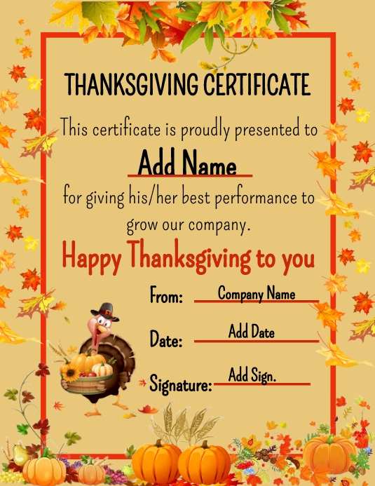 Copy of thanksgiving appreciation award flyer (1) | PosterMyWall