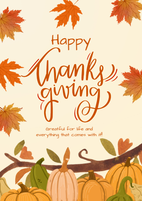 Copy of thanksgiving autumn/fall, | PosterMyWall