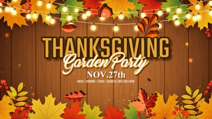 Thanksgiving Autumn Party Reel Template | PosterMyWall