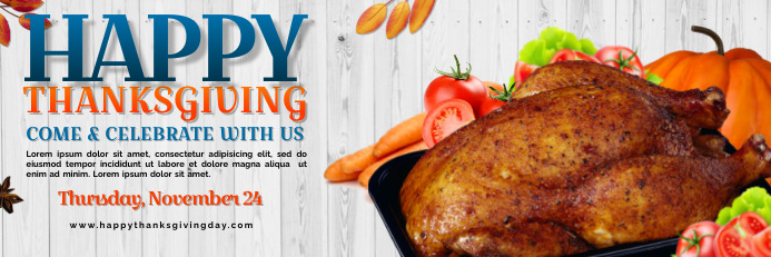 Thanksgiving - Banner (2ft x 6ft) Template | PosterMyWall