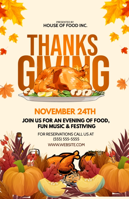 Thanksgiving banner Template | PosterMyWall