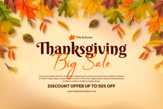 Copy of ThanksGiving Big Sale | PosterMyWall