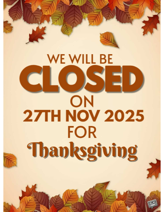 Thanksgiving business closed flyers Template | PosterMyWall