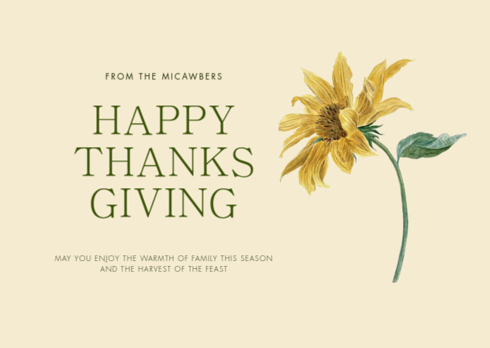 Thanksgiving Card Message Sayings Greeting Template | PosterMyWall