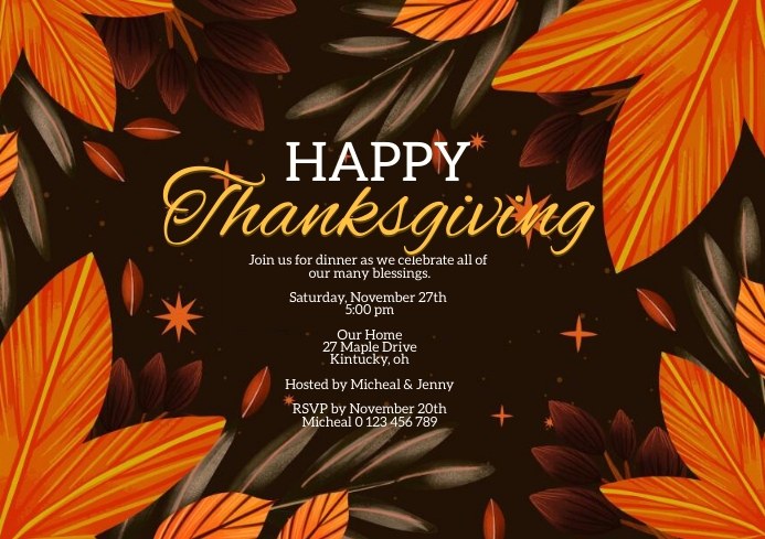 thanksgiving CELEBRATION AD FLYER TEMPLATE | PosterMyWall