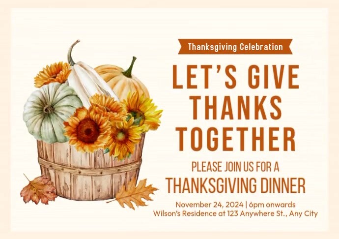 Thanksgiving Celebration Template | PosterMyWall
