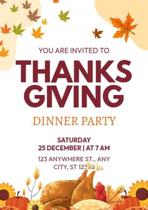 Thanksgiving Celebration Template | PosterMyWall